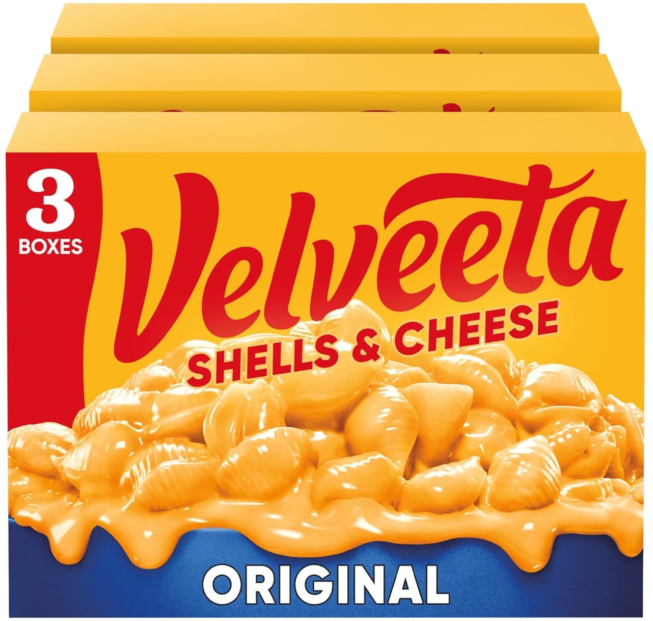 Velveeta Shells & Cheese Original Shell Pasta & Cheese Sauce Meal (3 ct ...