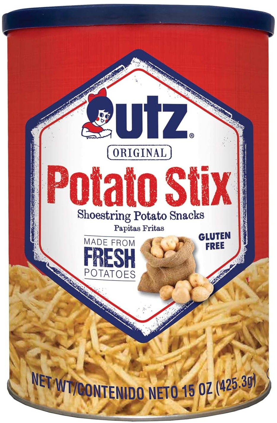 Amazon Deal on Utz Potato Stix, Original – 15 Oz. Canister – Shoestring ...