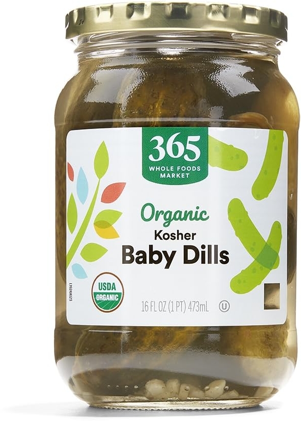 Amazon Deal on 365 by Whole Foods Market, Organic Baby Dill Pickles, 16 ...